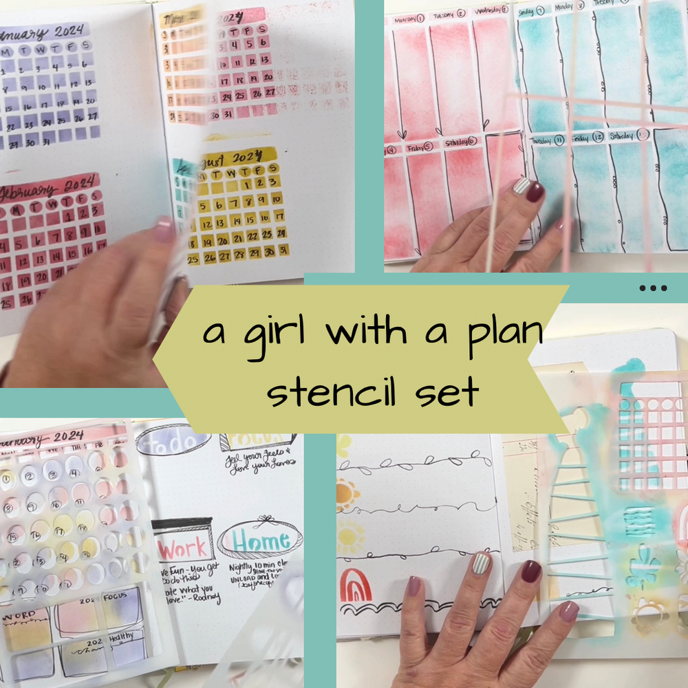 Collage Doll Stencils - SET OF THREE (3) - 6X6 INCHES — leaca young art