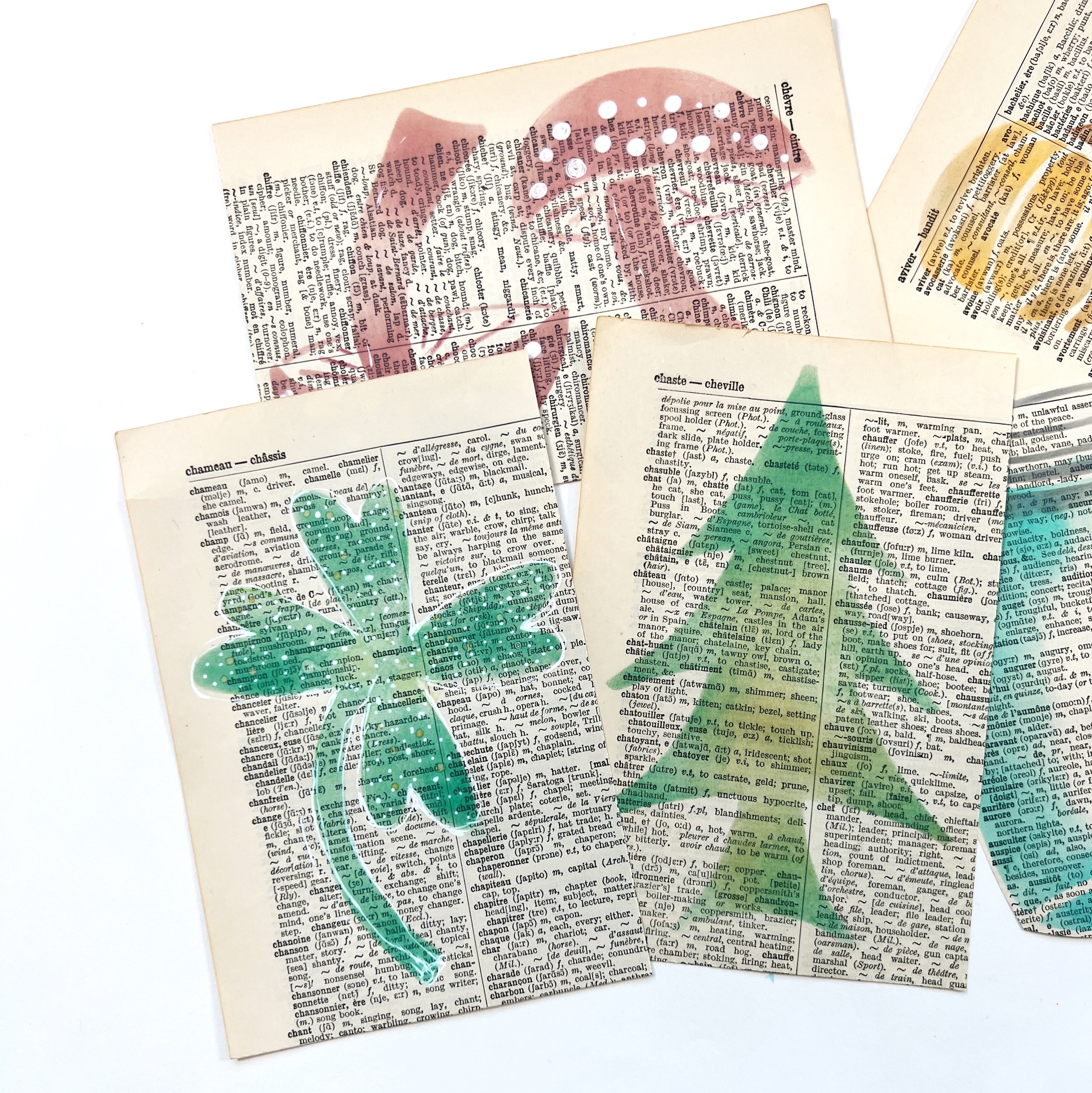 mini collage dolls stencil set of 7 (4X6 inches each) — leaca young art