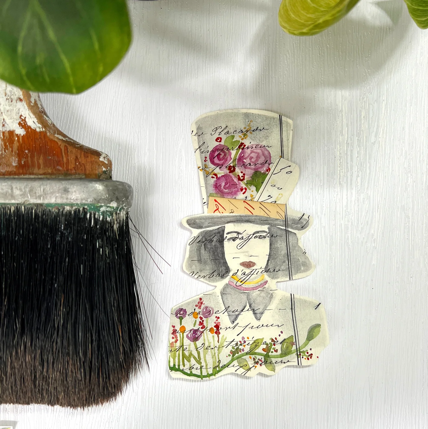 mini collage dolls stencil set of 7 (4X6 inches each) — leaca young art