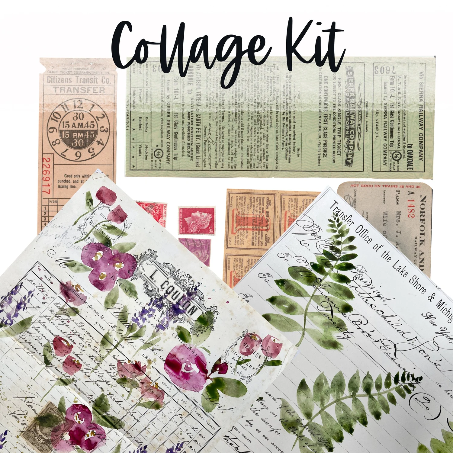 Winged Collage - PDF Collage Sheet — leaca young art