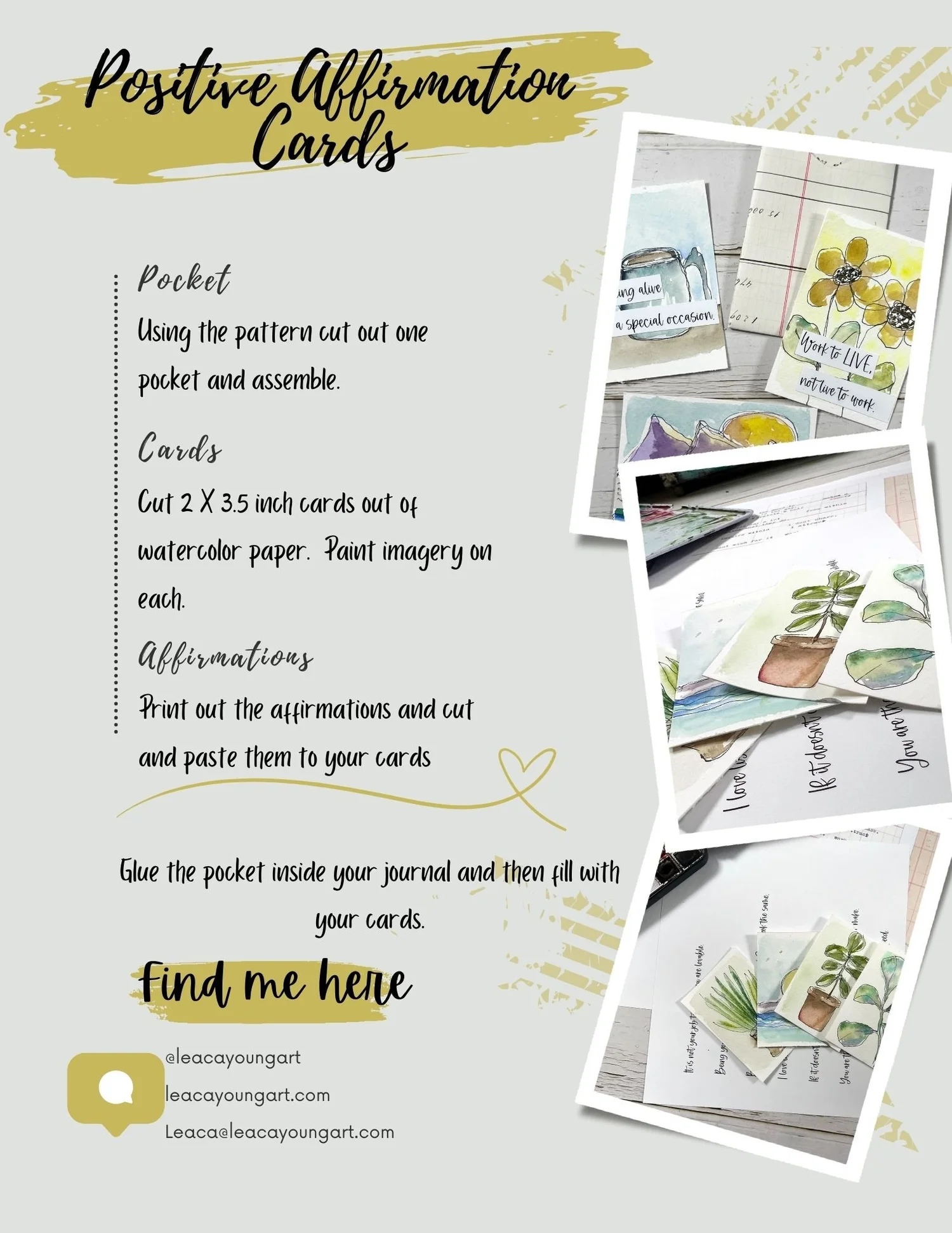 Positive Affirmations Cards — leaca young art