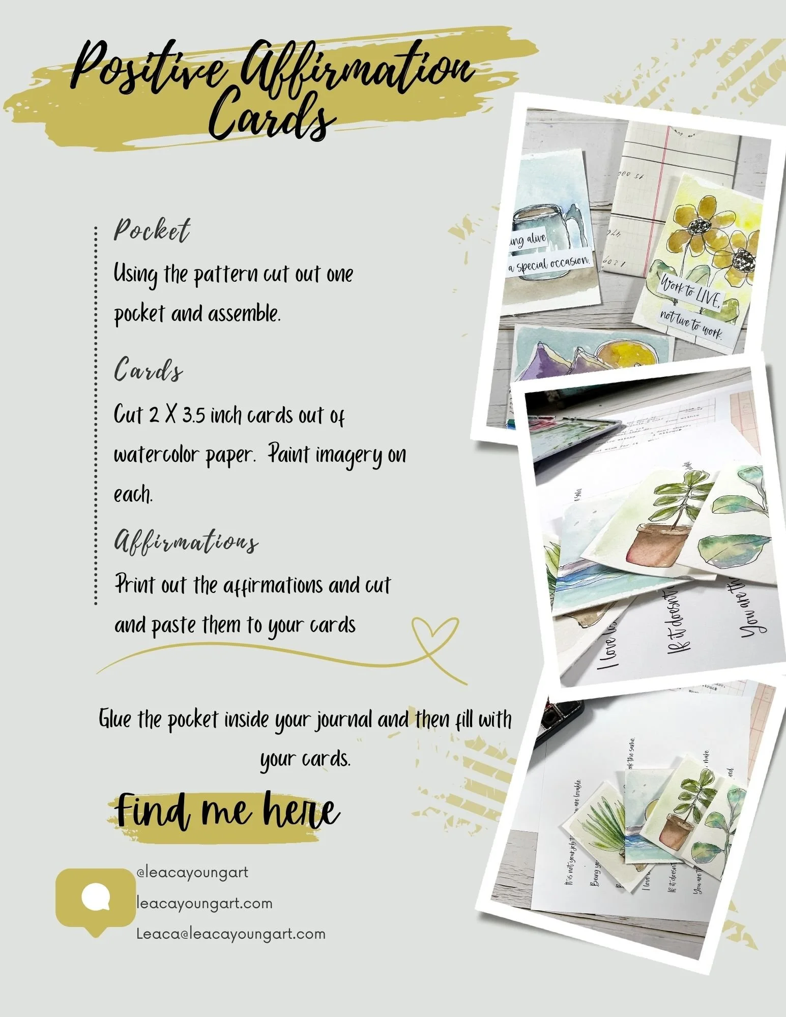 Positive Affirmations Cards — leaca young art