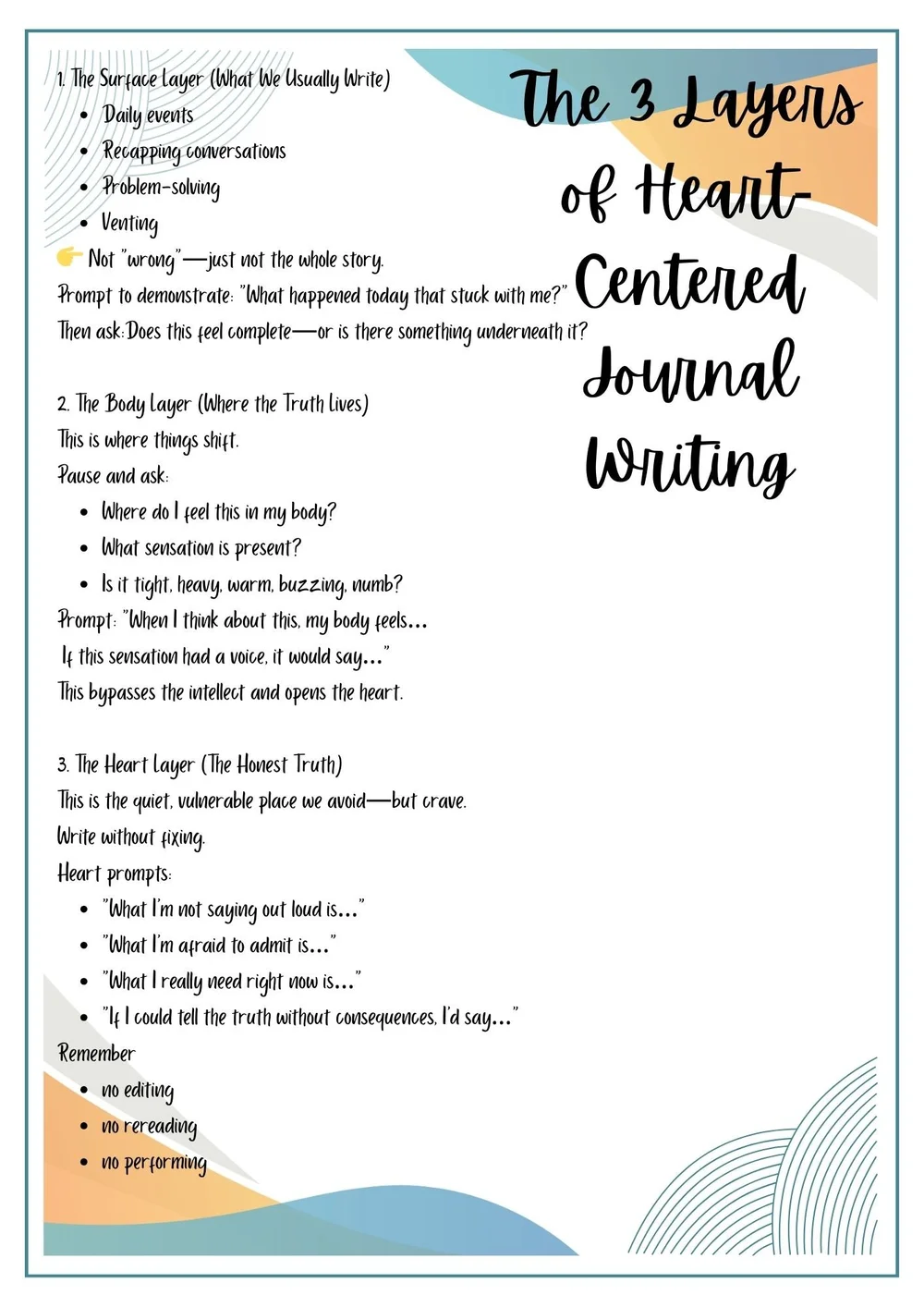 The Three Layers of Heart Centered Journaling — leaca young art