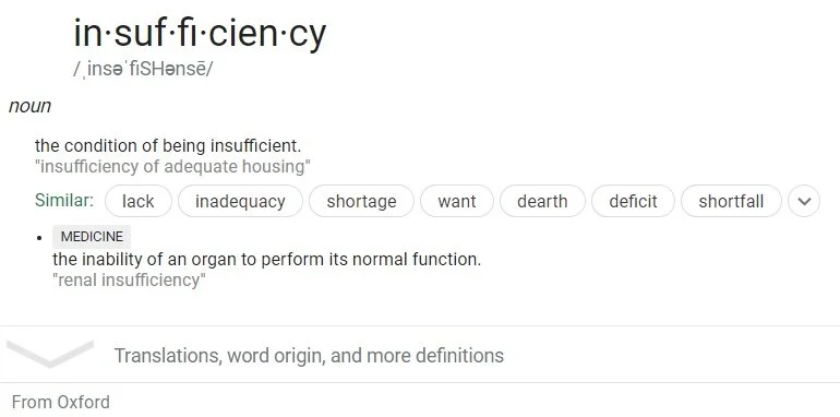 Incompetence. Insufficiency. Weakness. — Incompetent Cervix Awareness
