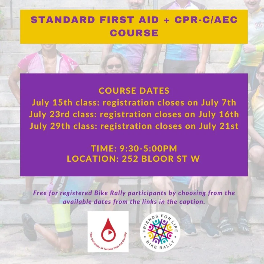 Standard First Aid + CPR-C/AEC Course — Friends For Life Bike Rally