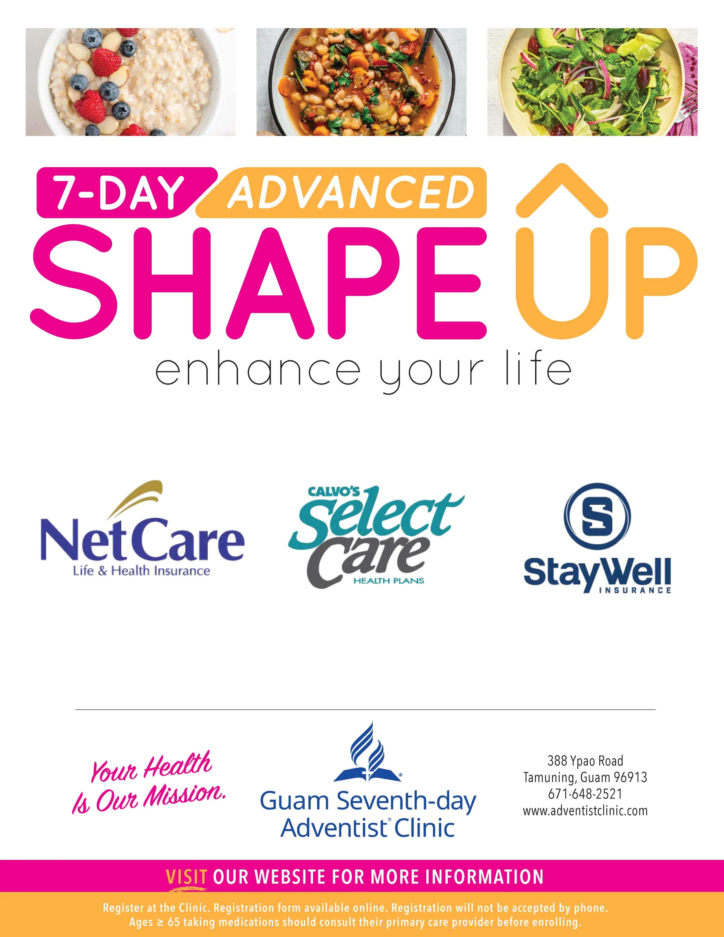 7-Day Advanced Shape Up — Guam Seventh-day Adventist Clinic