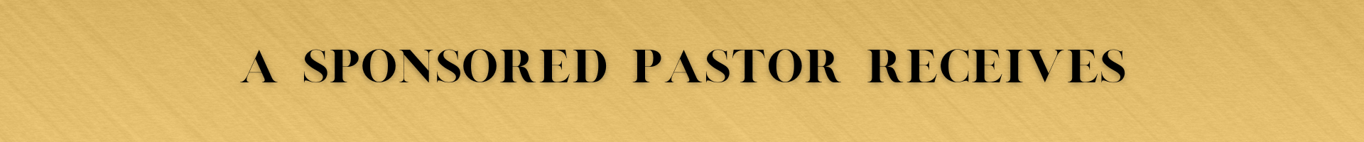 Sponsor a Pastor — Practical Shepherding