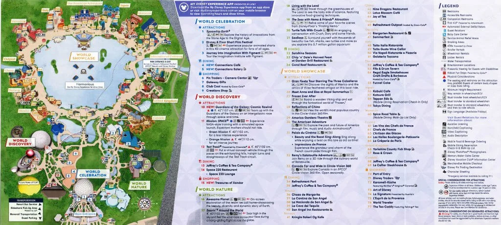 Epcot Park Map - Well Hello Magic
