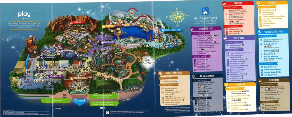 Map of California Adventure - Well Hello Magic