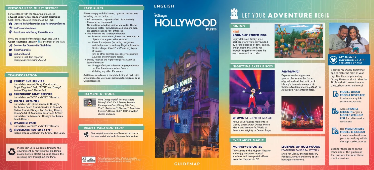 Map of Hollywood Studios - Well Hello Magic