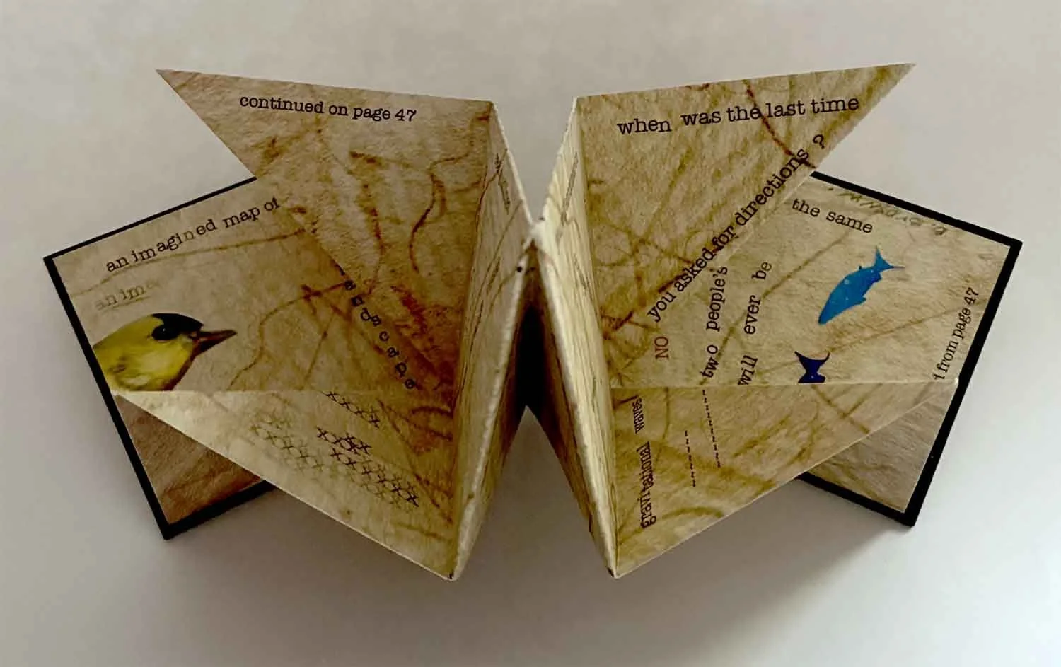 Wayfinding II - Barbara Brown - 3"h x 15"w opened x .25"d; edition of ...