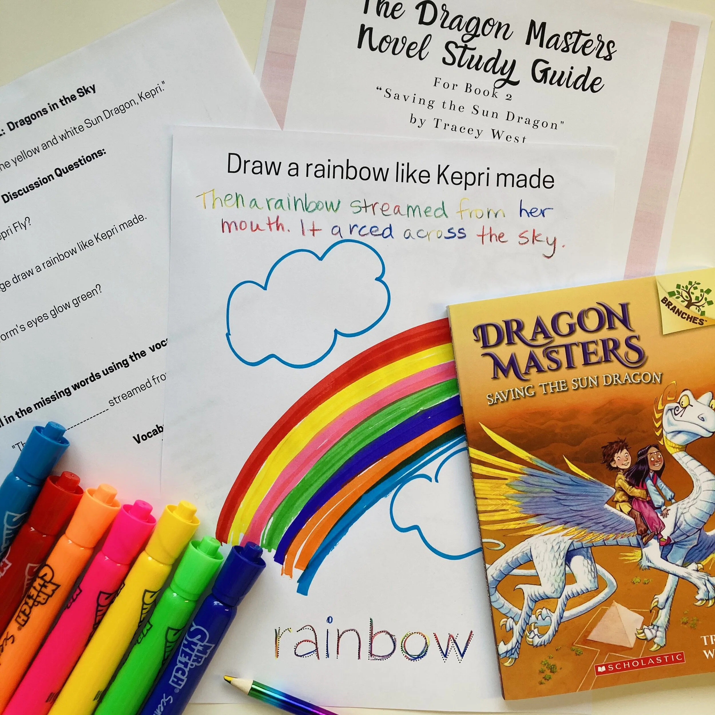 The Dragon Masters Novel Study Guide: Book 2 “Saving the Sun Dragon ...