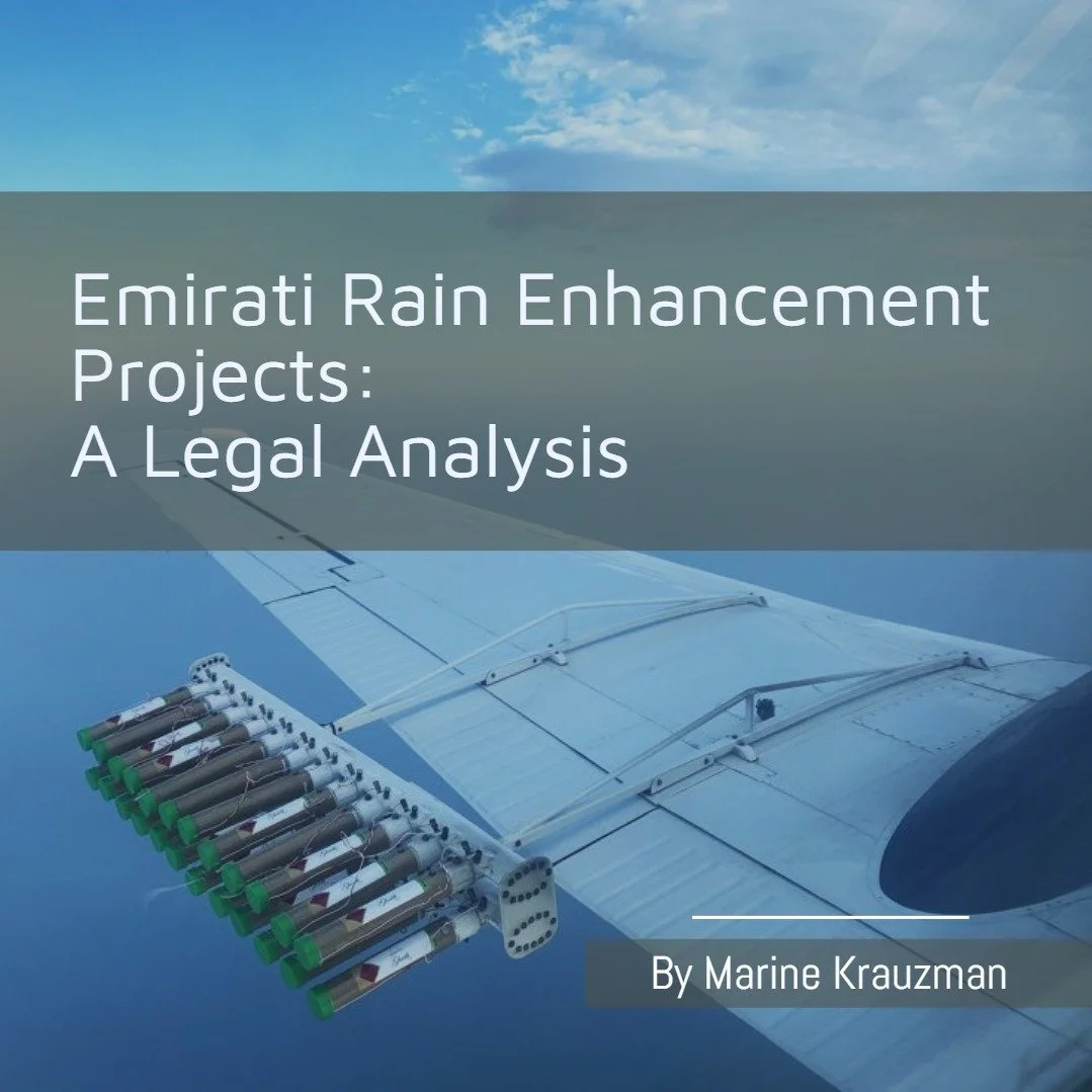 Emirati Rain Enhancement Projects A Legal Analysis — The Security