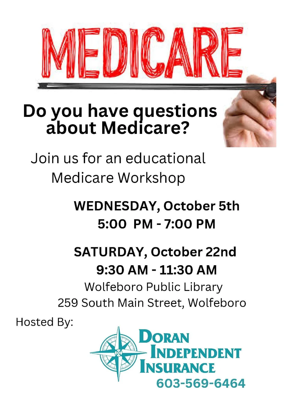 Medicare Workshop — Wolfeboro Area Chamber of Commerce