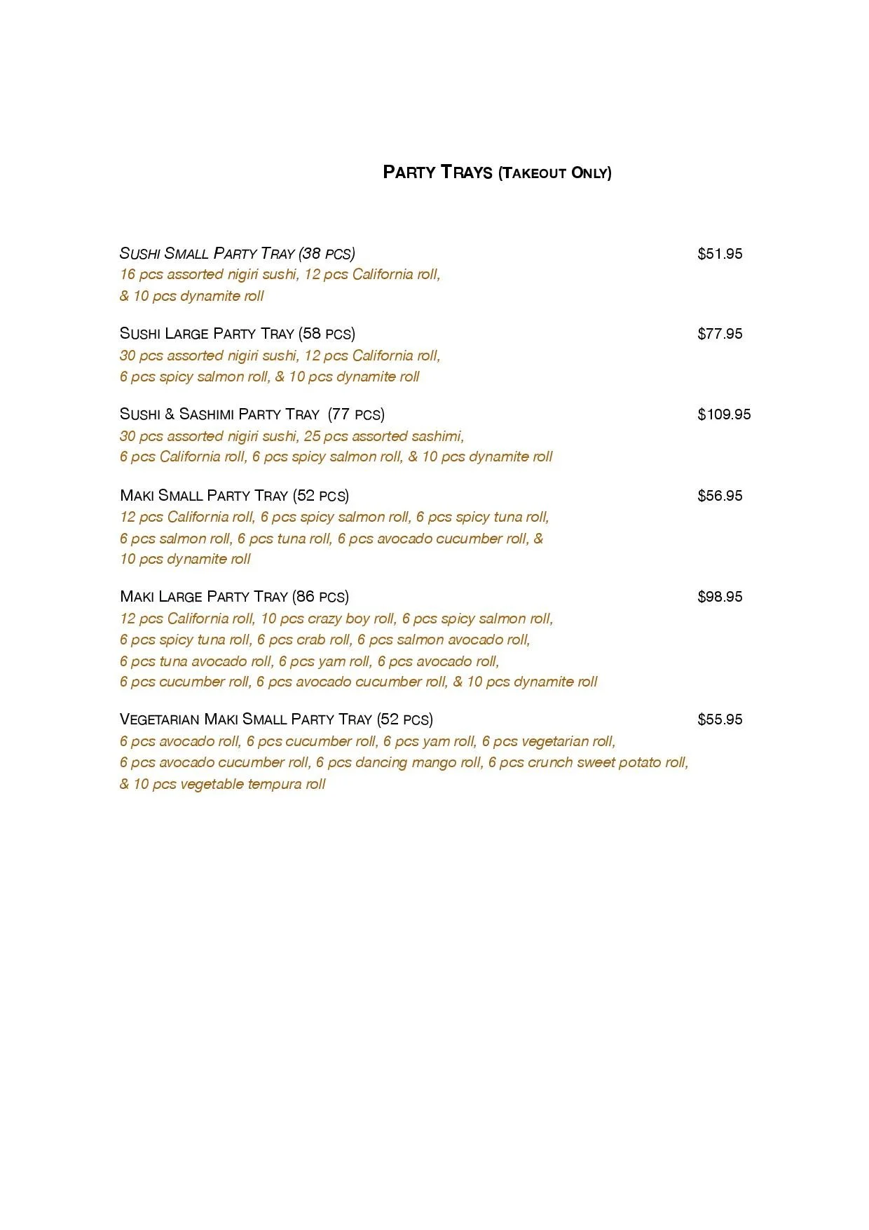 Menu — THE HUNGRY SUMO