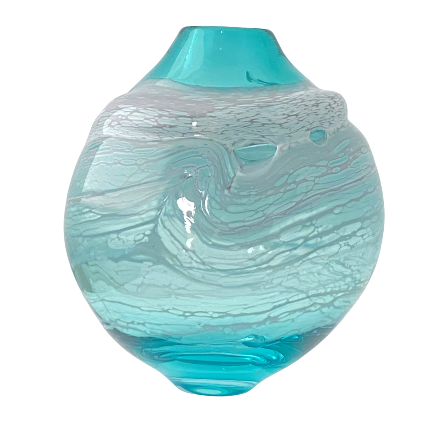 Surf Vase in Steel Blue avg512 — Alison Vincent Glass
