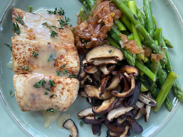 Spring Seared Halibut — Jan Buhrman