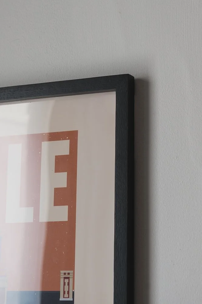 india ink-stained red oak frame — wesley wey