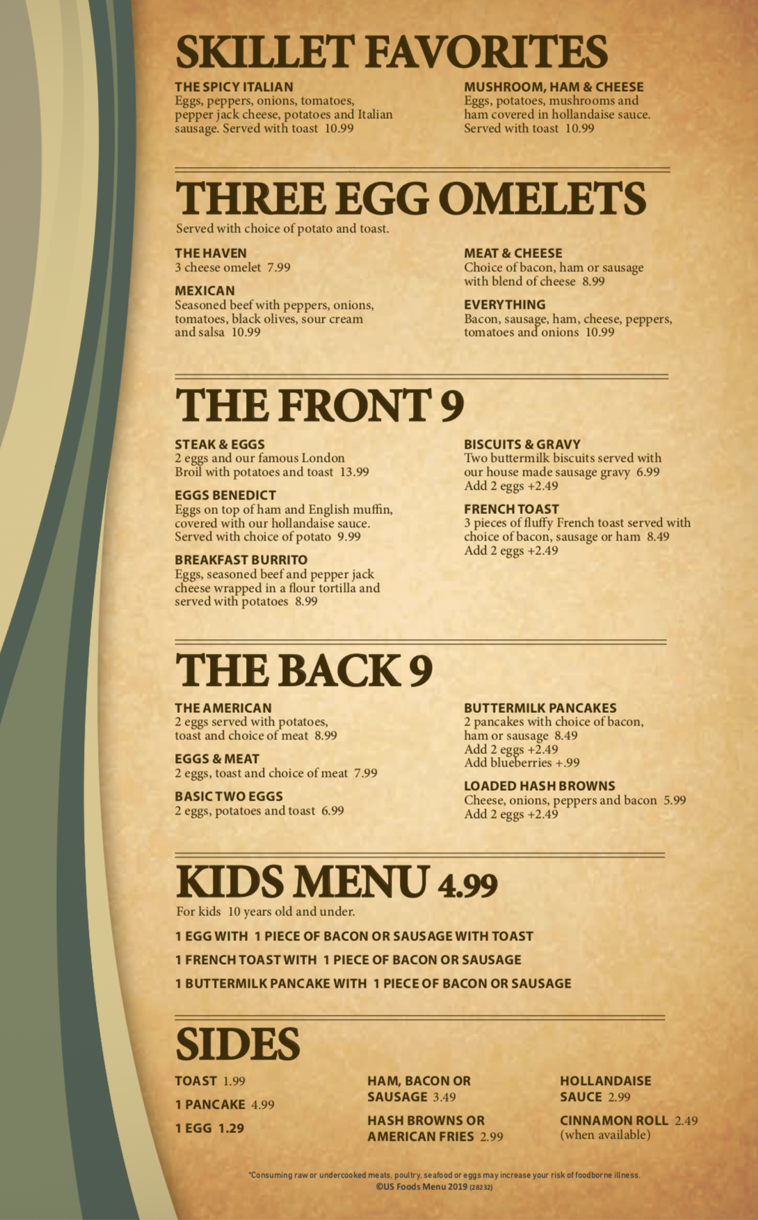 BREAKFAST MENU — Hidden Haven Golf Club - 18 Hole Championship Golf ...