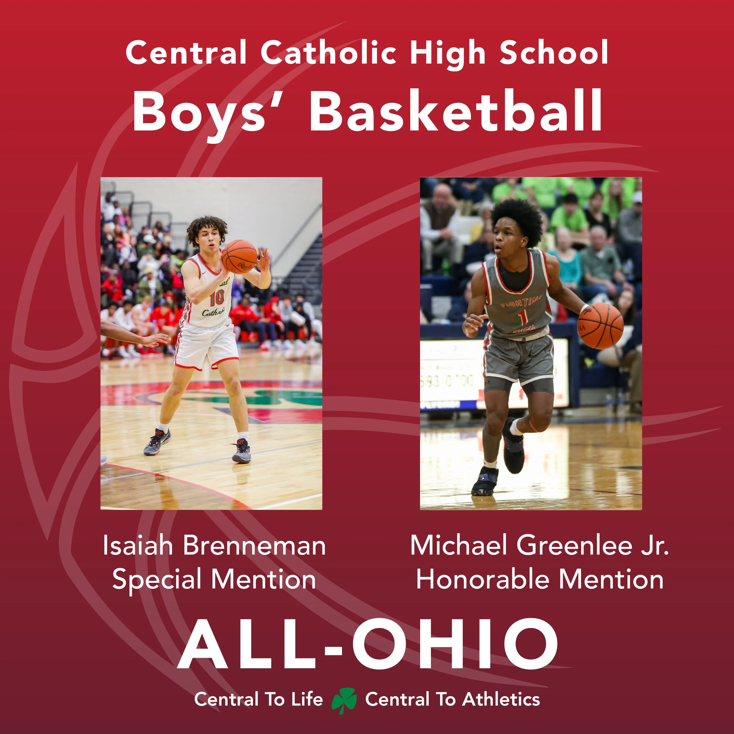 Fighting Irish Duo Garner All-Ohio Accolades — Central Catholic High School