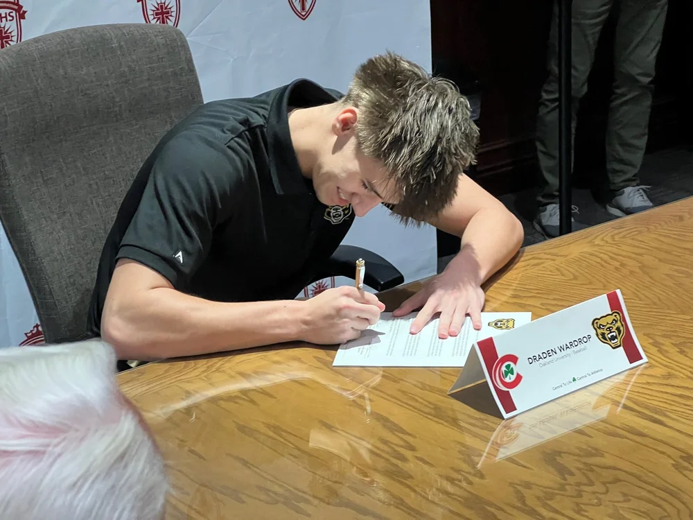 Draden Wardrop Inks Athletic Aid Agreement with Oakland University ...