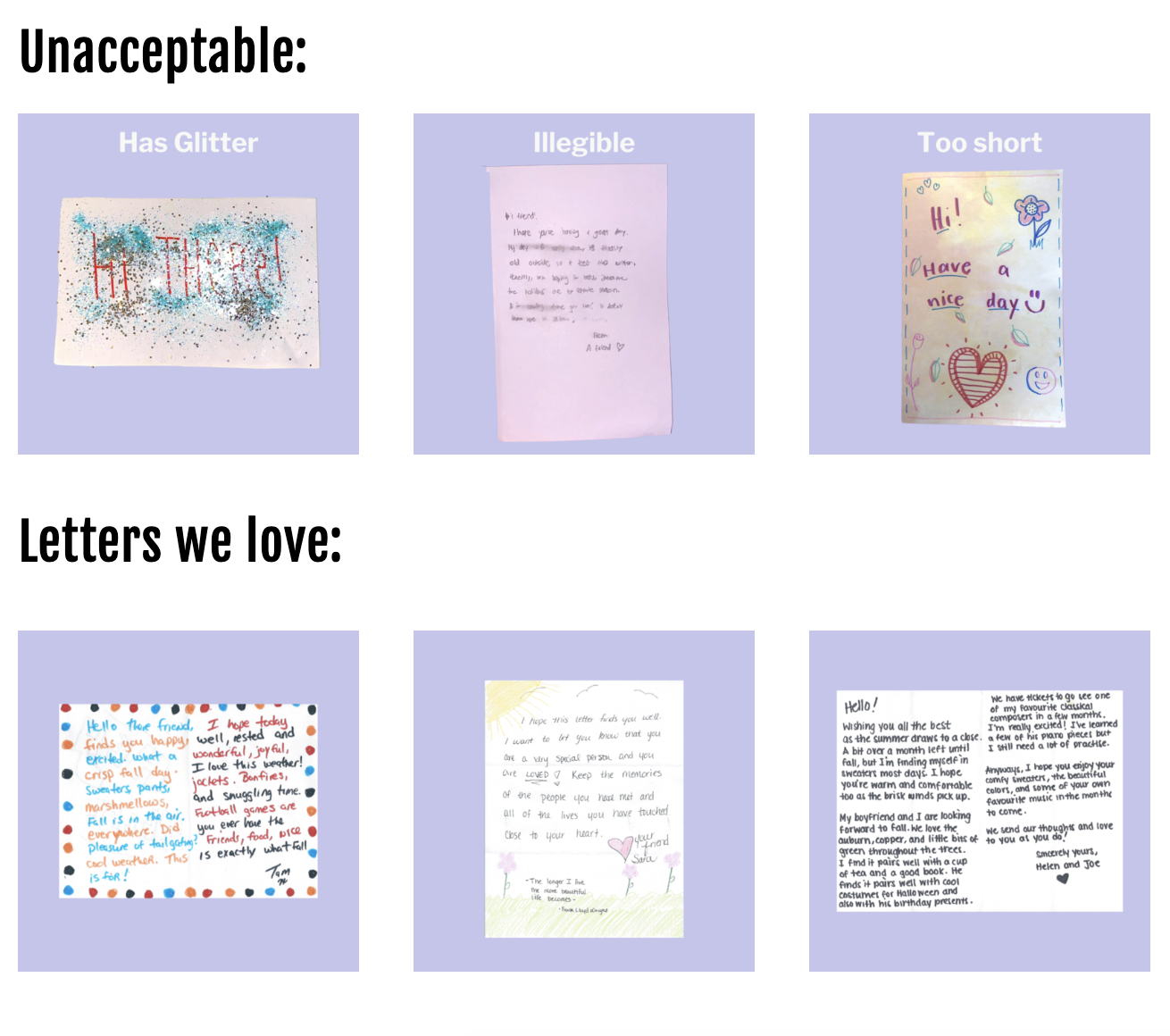 Letters — Love For Our Elders