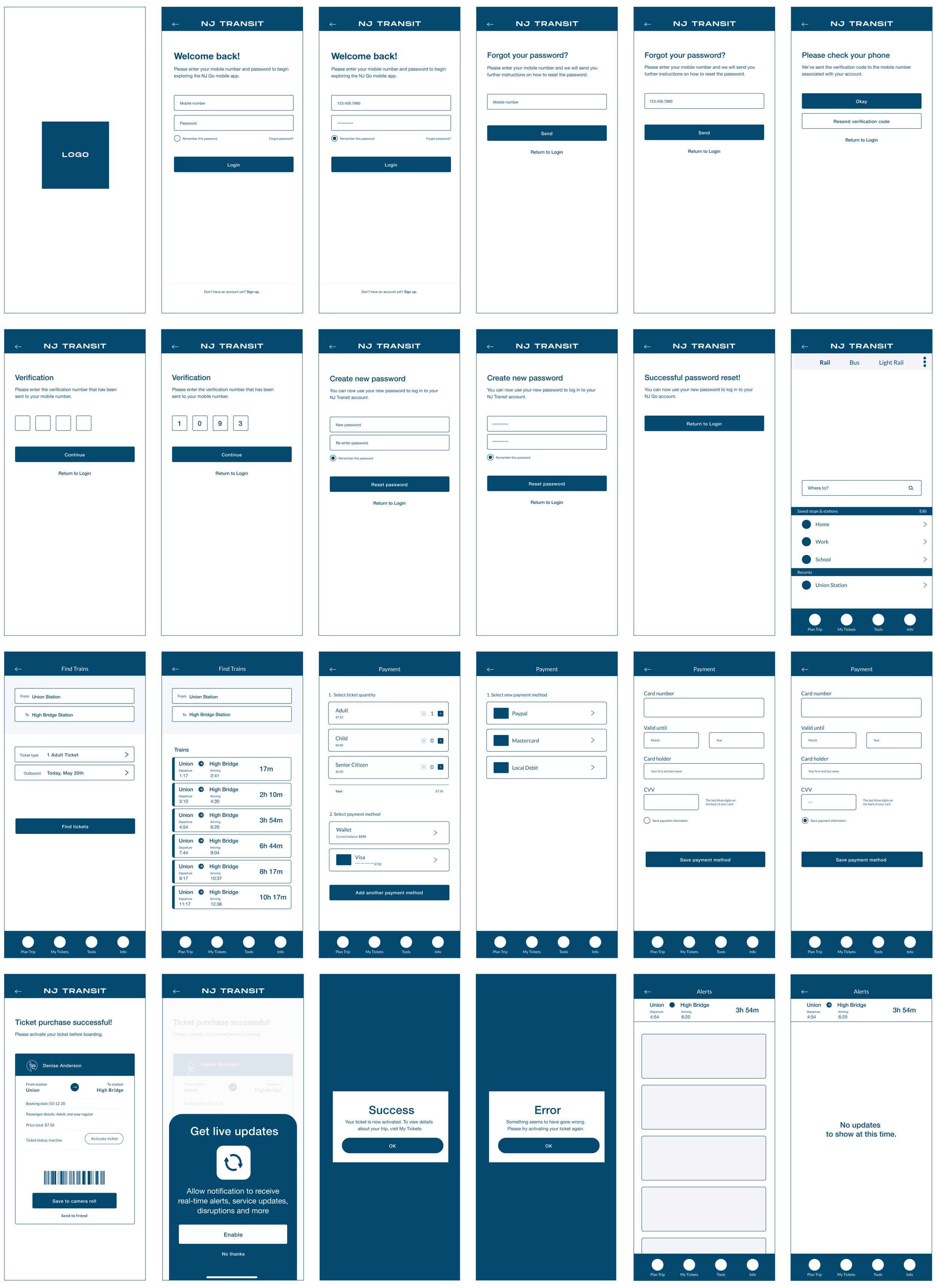 NJ Transit Mobile App Redesign — Jacqueline O'Connor