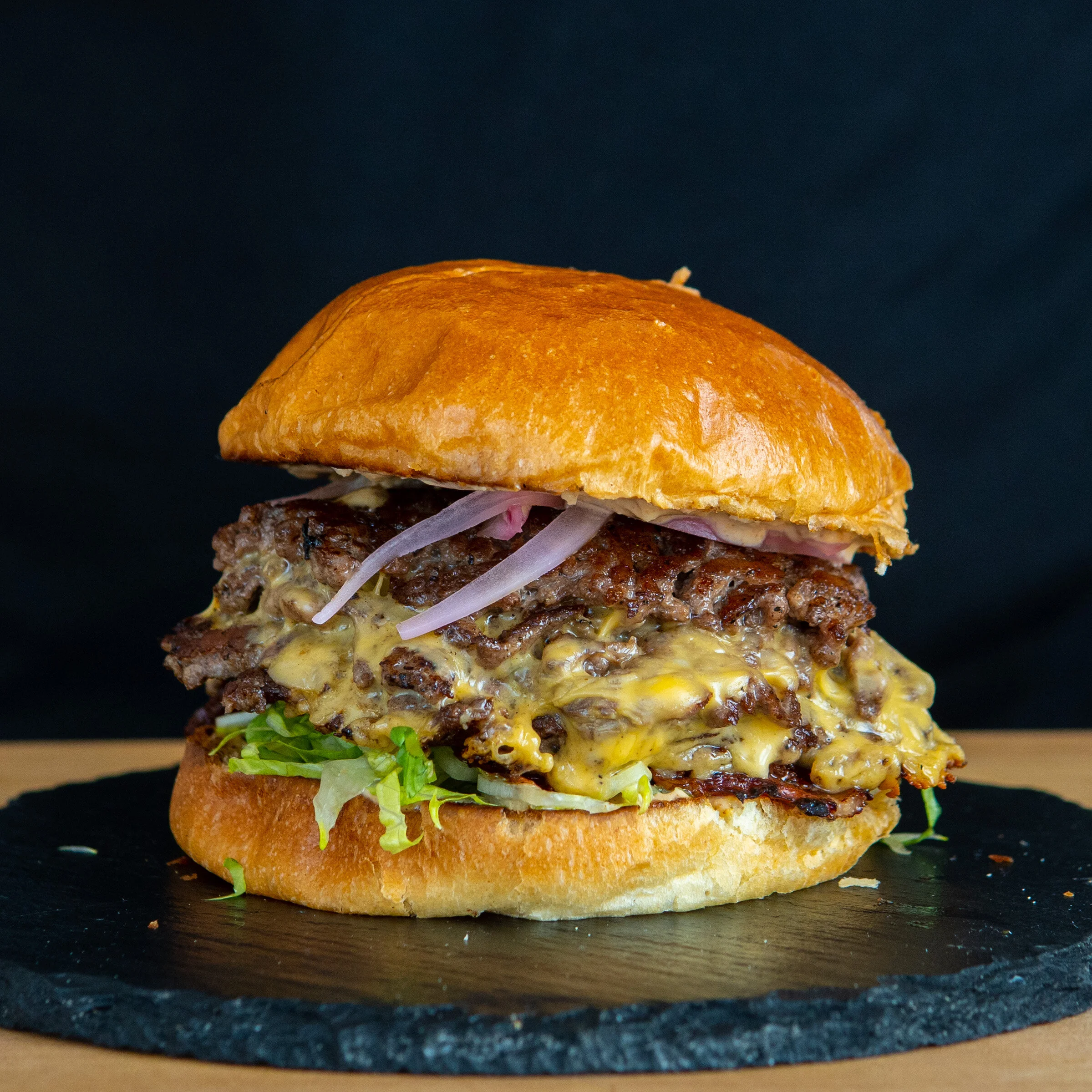 15-Minute Triple Smash Burger with Bacon — Ethan