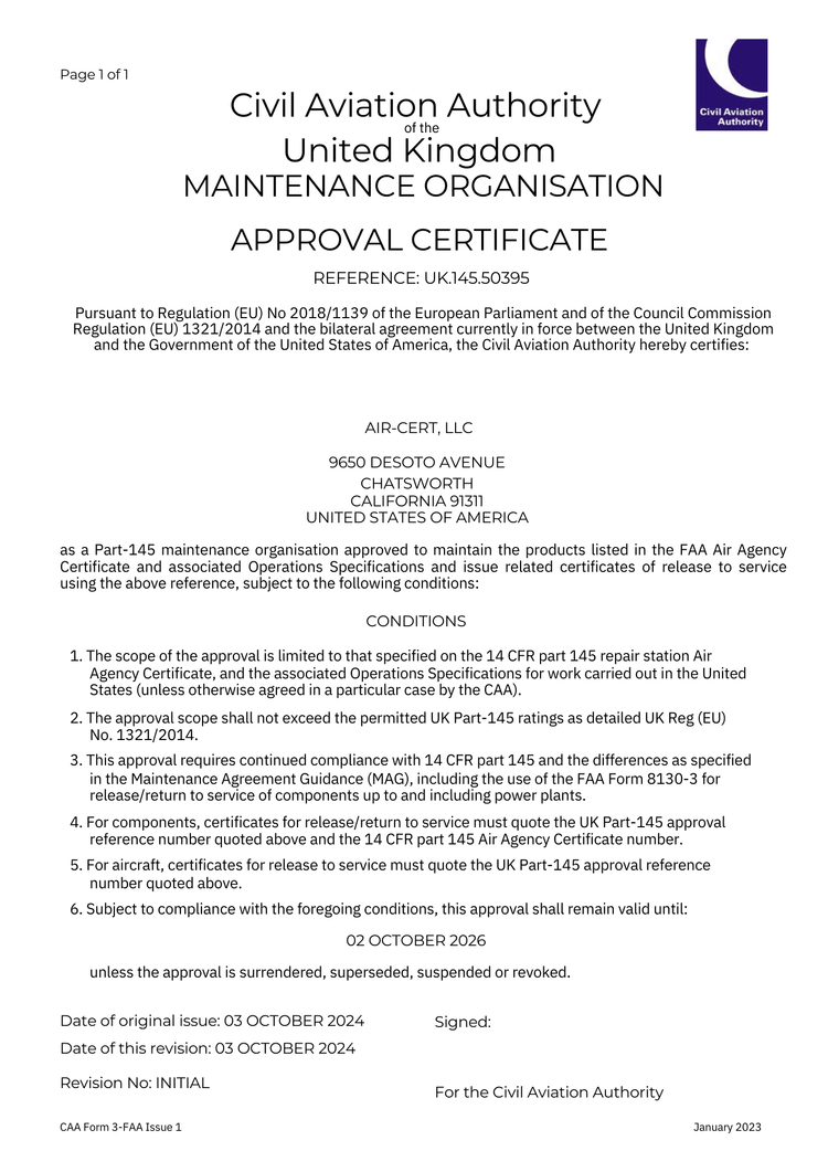 Our Credentials — Air-Cert