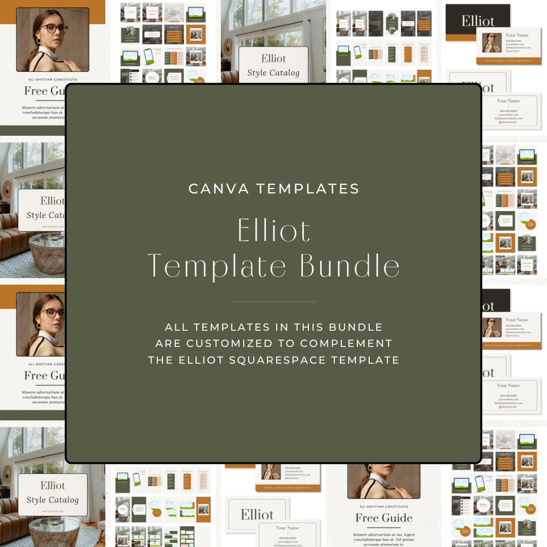 Elliot Template Bundle — BK Branding Co. | Branding & Web Design for ...