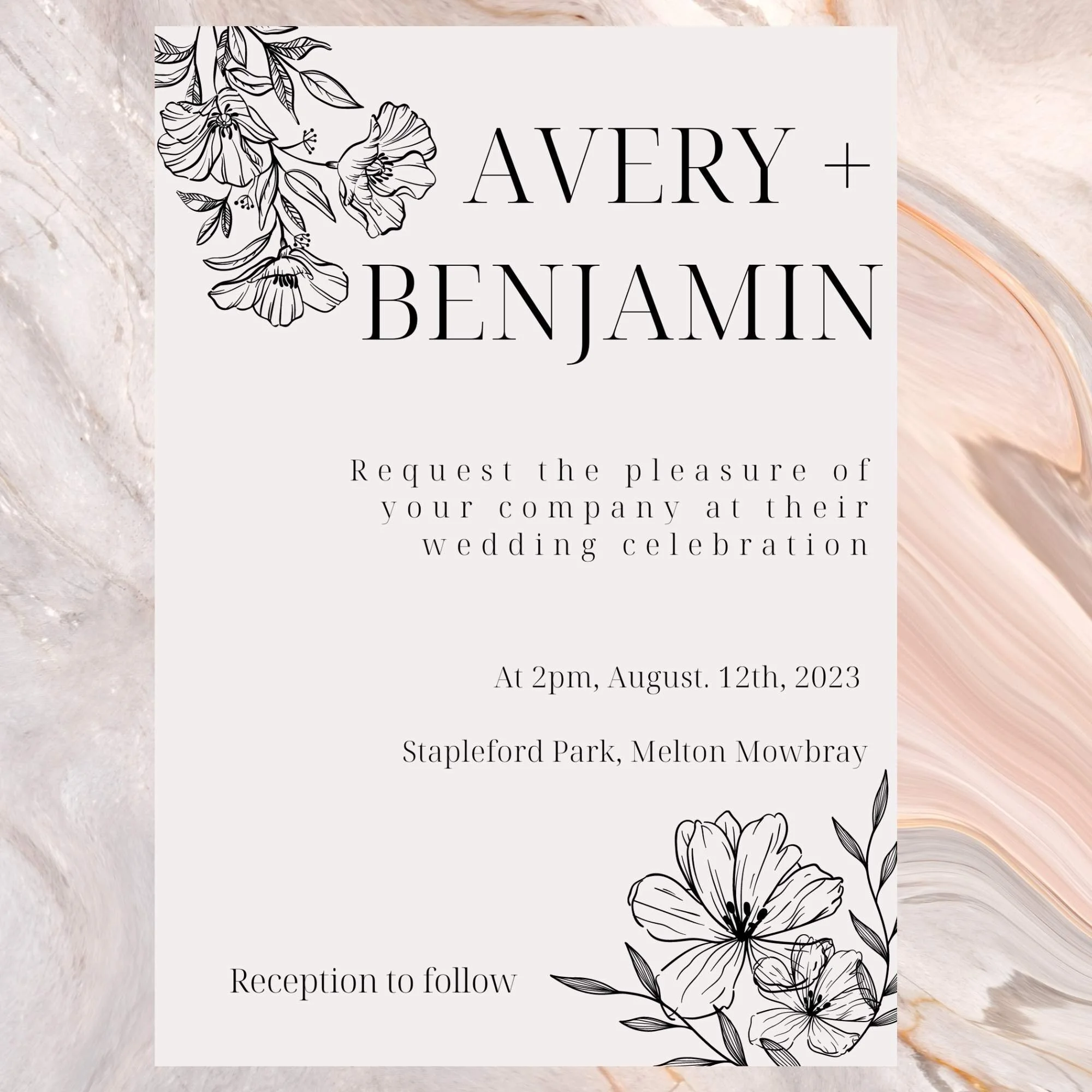 Avery Stationery Collection — Wedding Flowers, Styling and Stationery