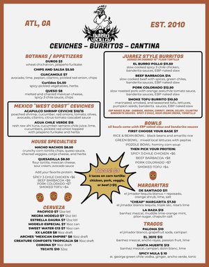 Menu — El Burro Pollo