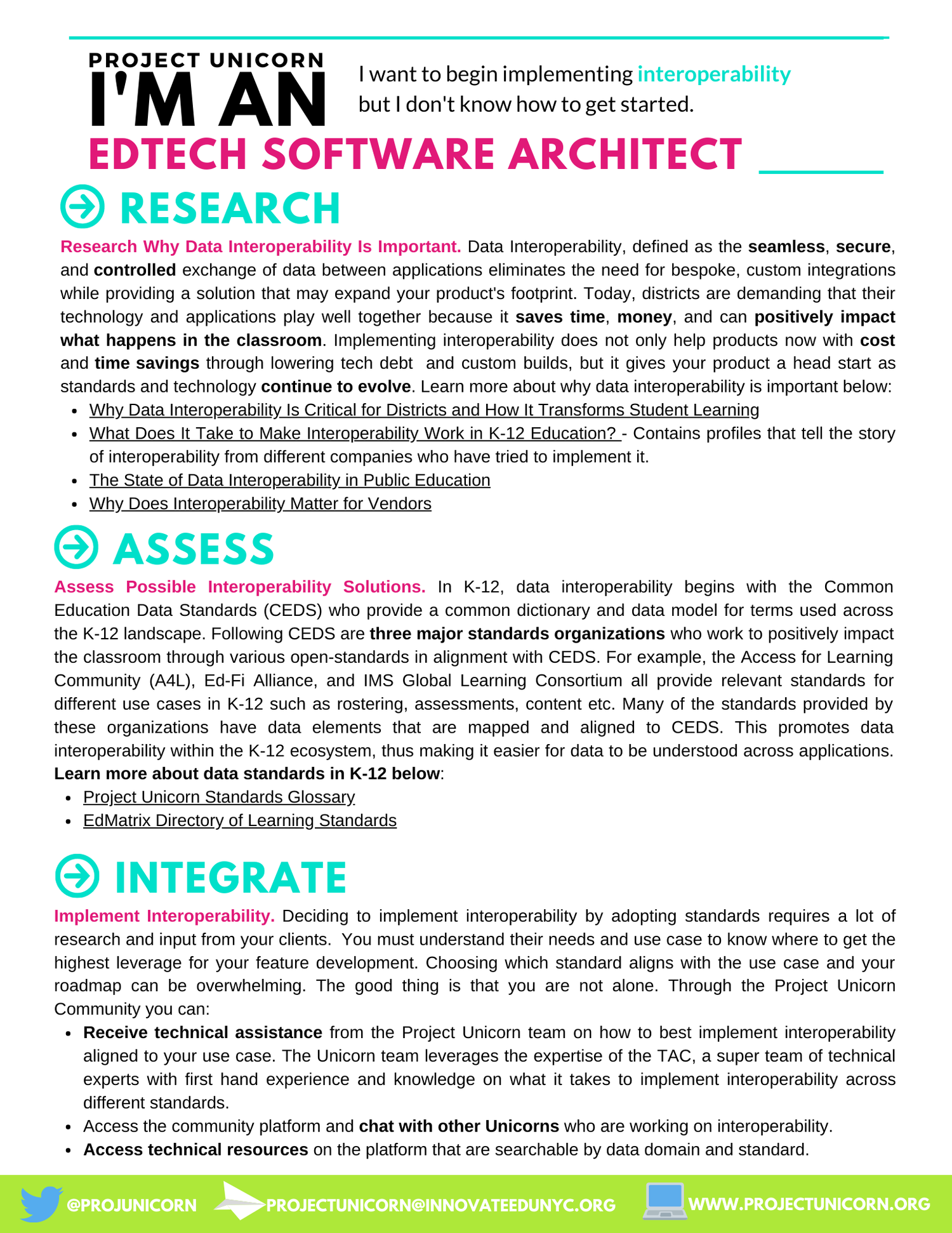 First Three Steps for EdTech Software Architects — Project Unicorn