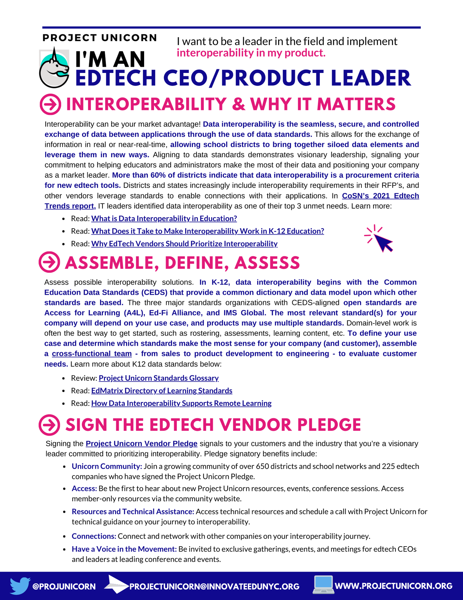 First Three Steps for EdTech CEOs / Product Leaders — Project Unicorn