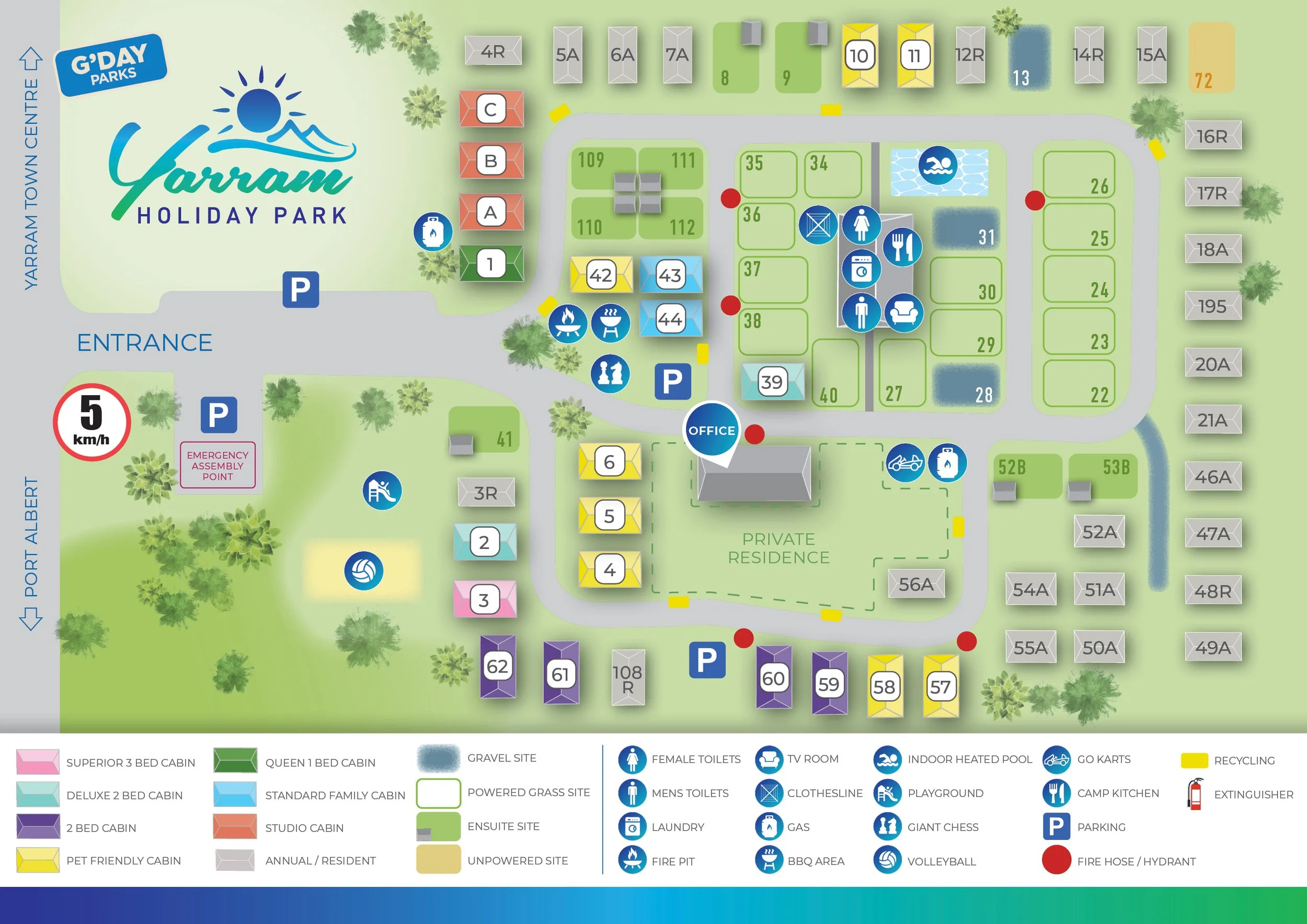 Map — Yarram Holiday Park