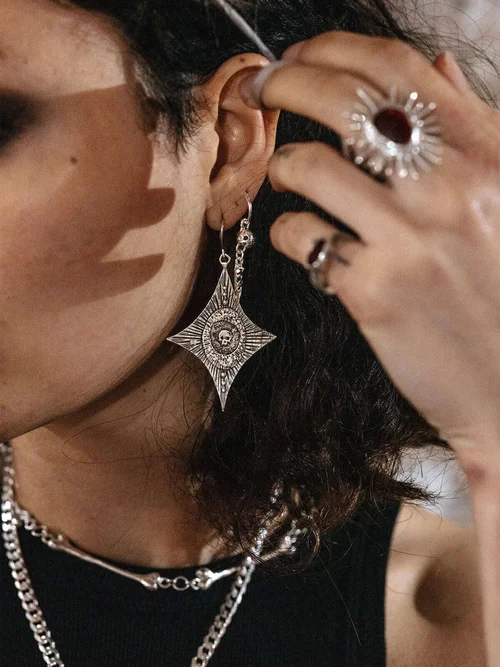 SLAB Jewellery | Memento mori jewellery | Skull rings, spike earrings ...