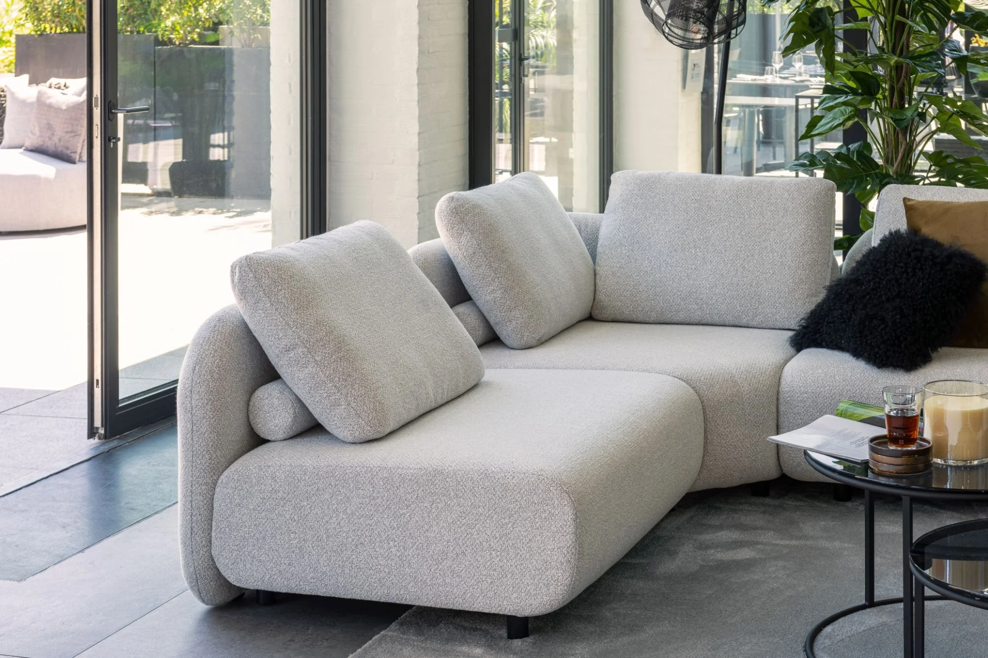 Lotis zetel Passe Partout witte teddy stof zetel boucle zetel kopen ...