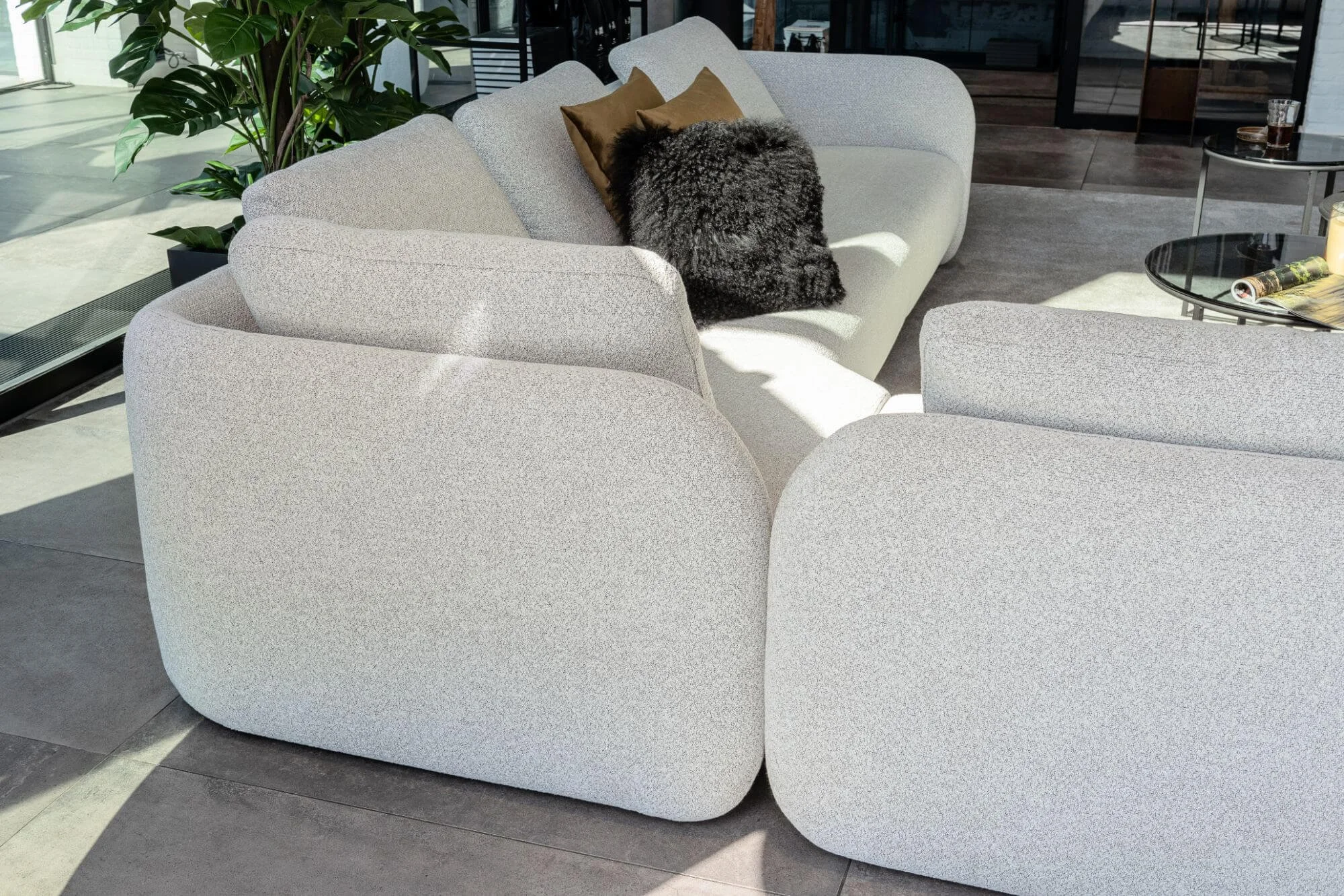 Lotis zetel Passe Partout witte teddy stof zetel boucle zetel kopen ...