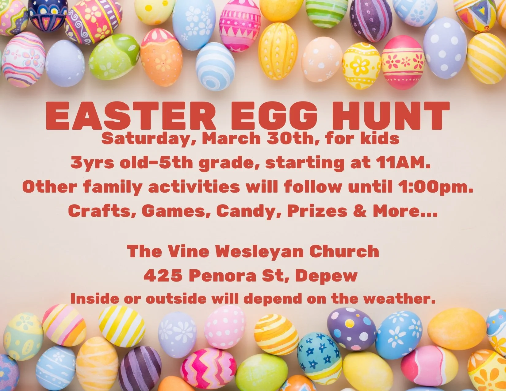 Easter Egg Hunt | The Vine Wesleyan Church | Depew NY