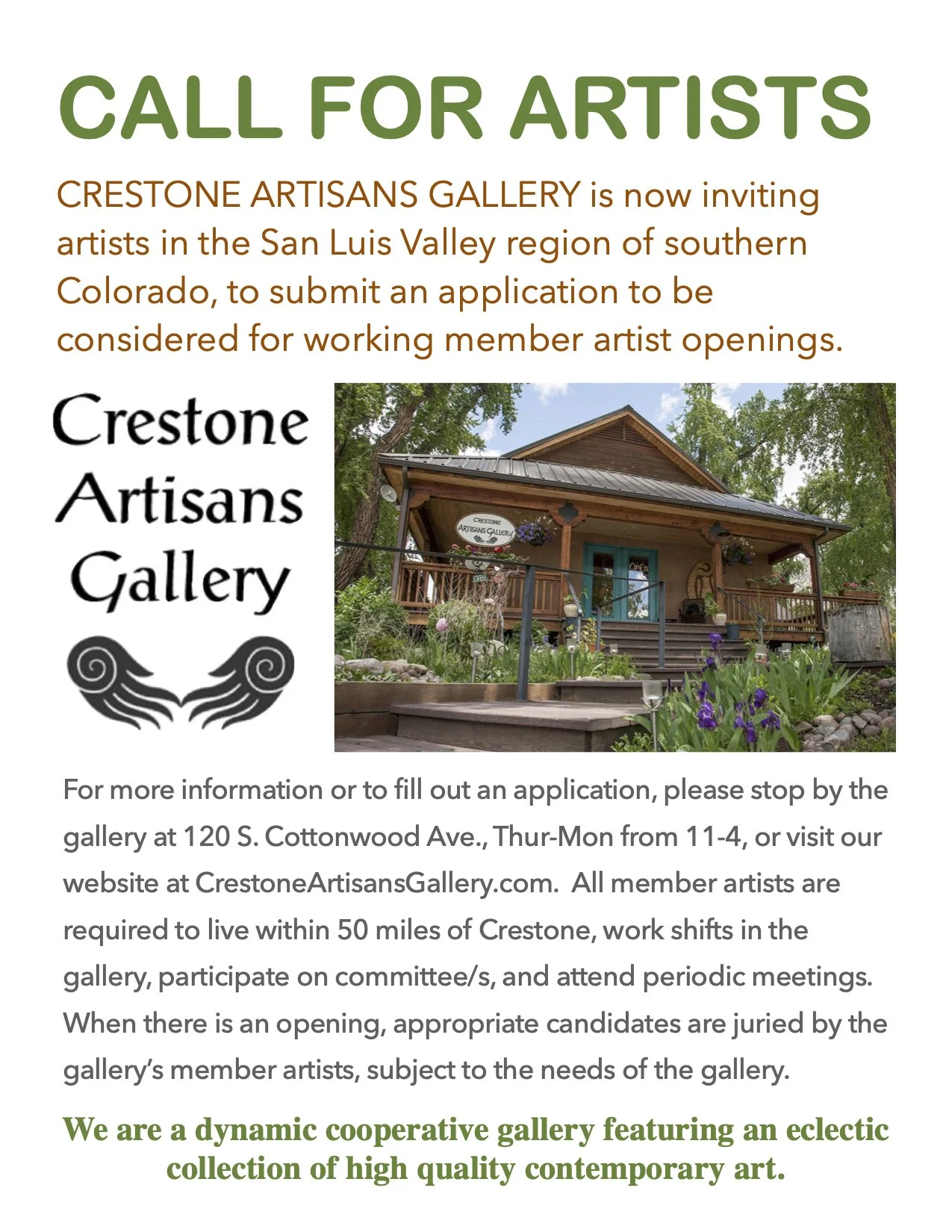 Events — Crestone Artisans Gallery