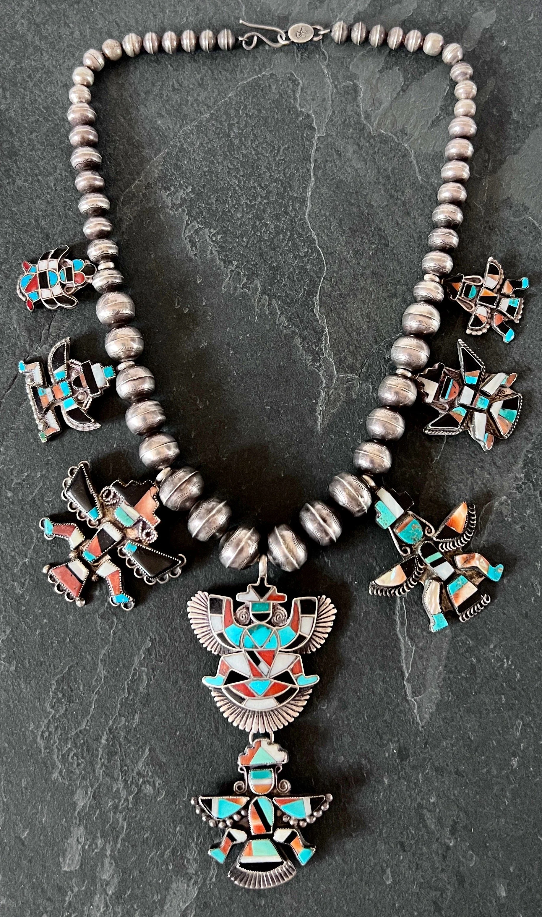 Vintage Zuni Knifewing / Beads Necklace — Susan Backus