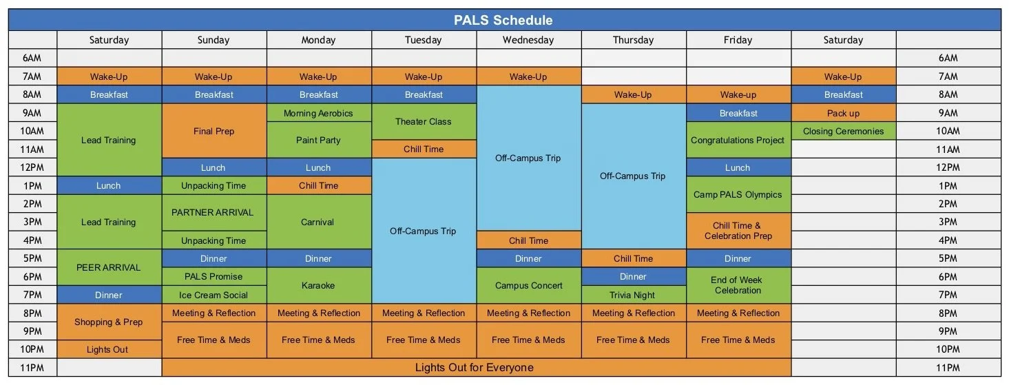 Sample Schedule — PALS Programs