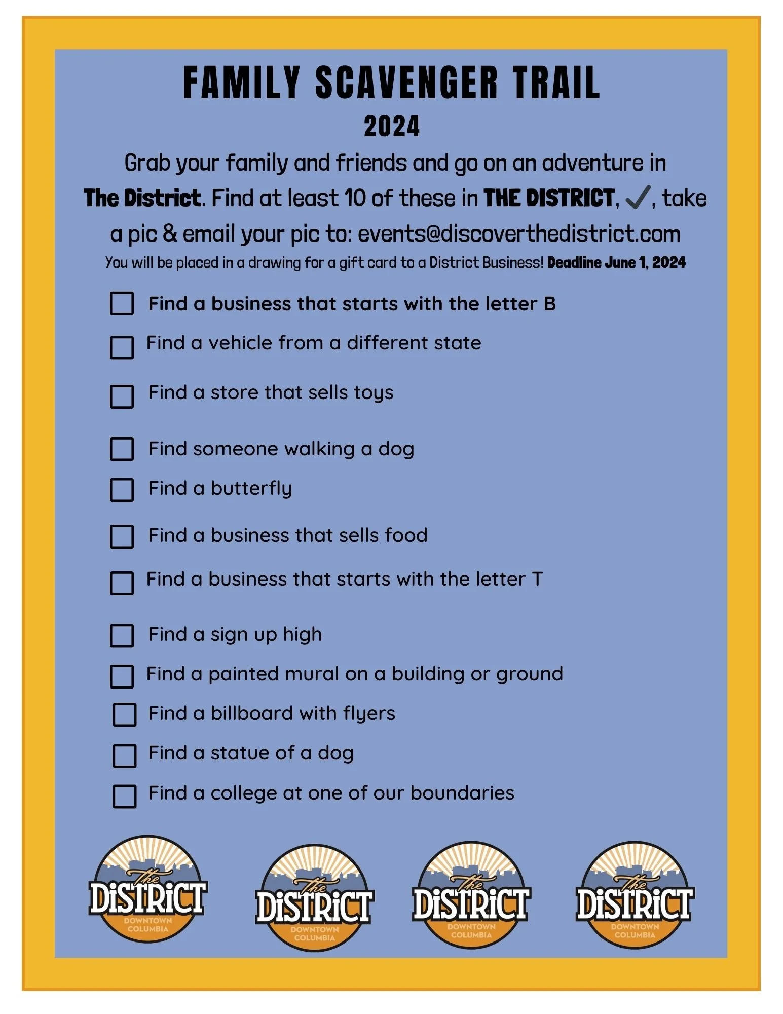 Scavenger Hunts — Welcome to The District