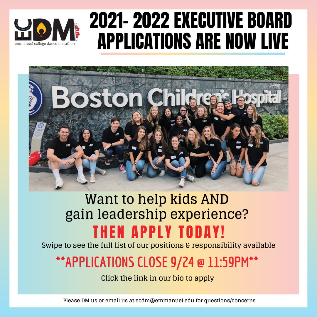 Application for E-Board — Emmanuel College Dance Marathon