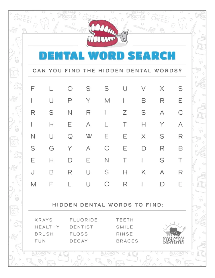 Kids Dental Activities & Printables — Cache Valley Pediatric Dentistry