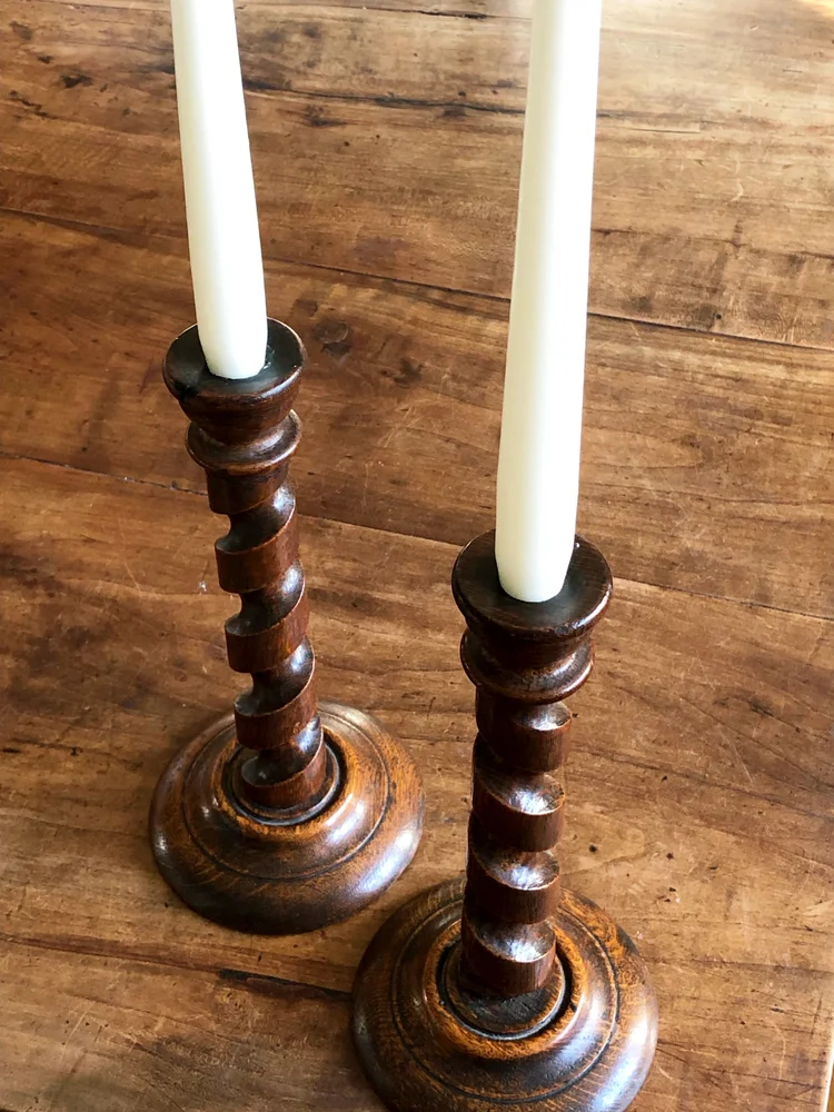 Wooden Twist Candlesticks — Studio Dahl Interiors