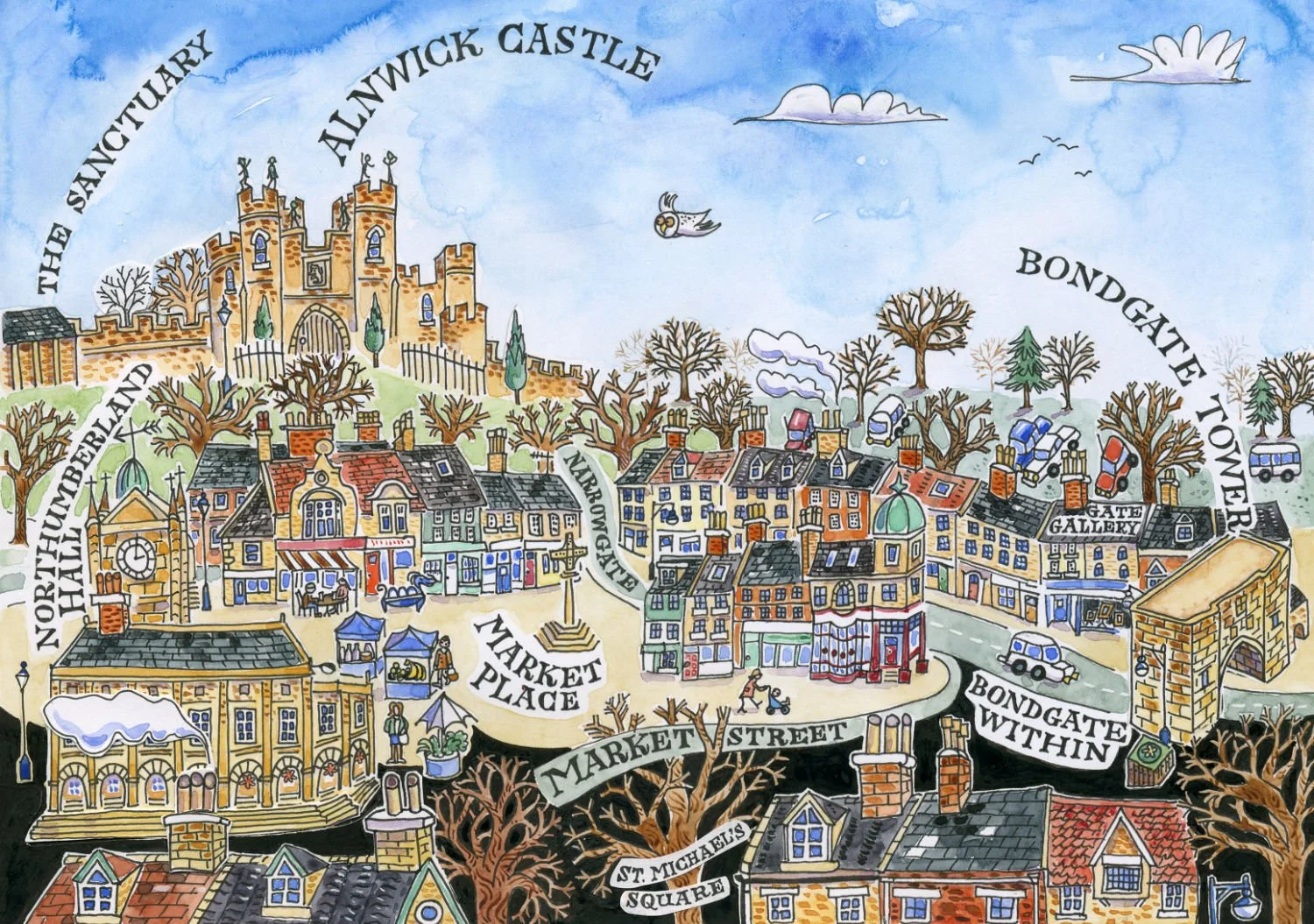 Alnwick - Card — Northumberland Artist | Sarah Farooqi