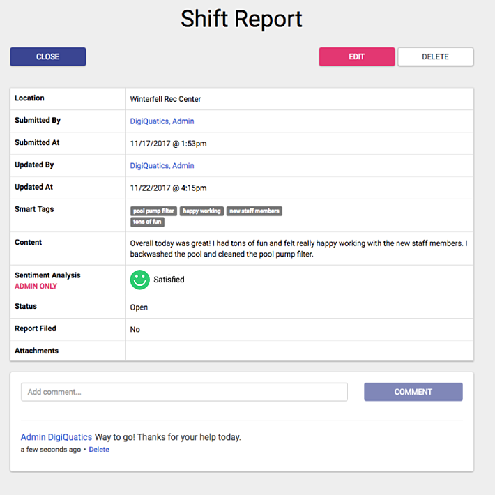 Using Machine Learning to Make Shift Reports Smart — DigiQuatics Blog
