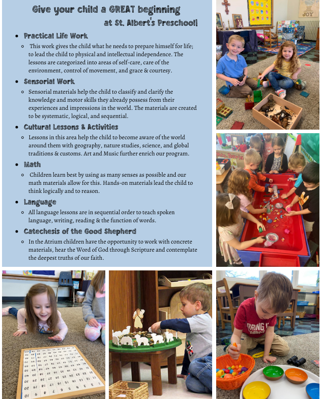 Preschool Program — St. Albert the Great Academy