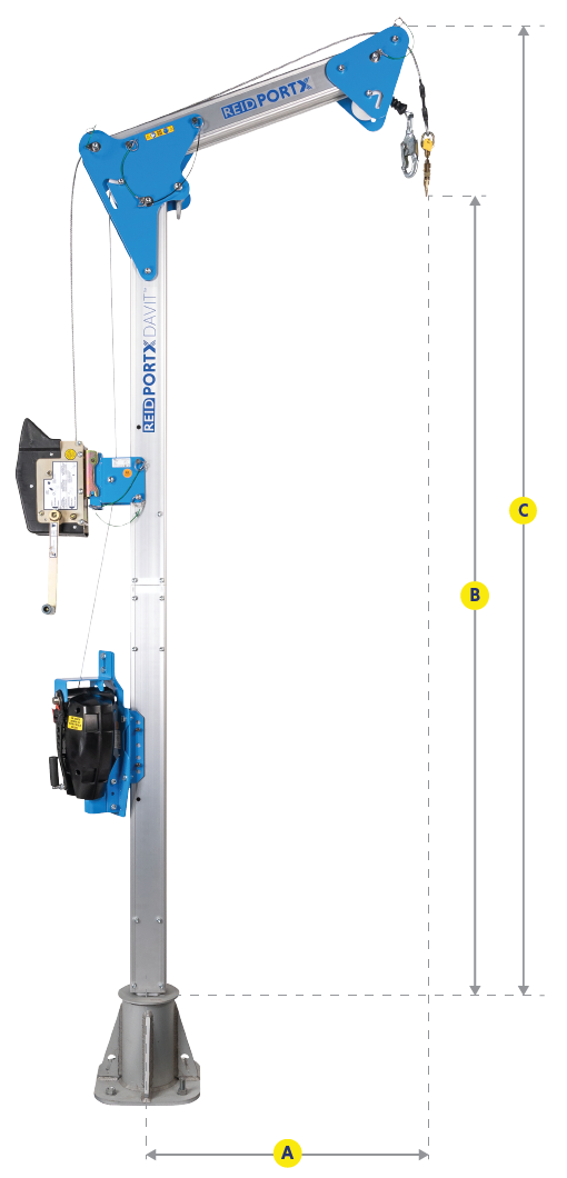 REID Lifting - PORTX Davit – Goods and Personnel Lifting, Fall Arrest ...